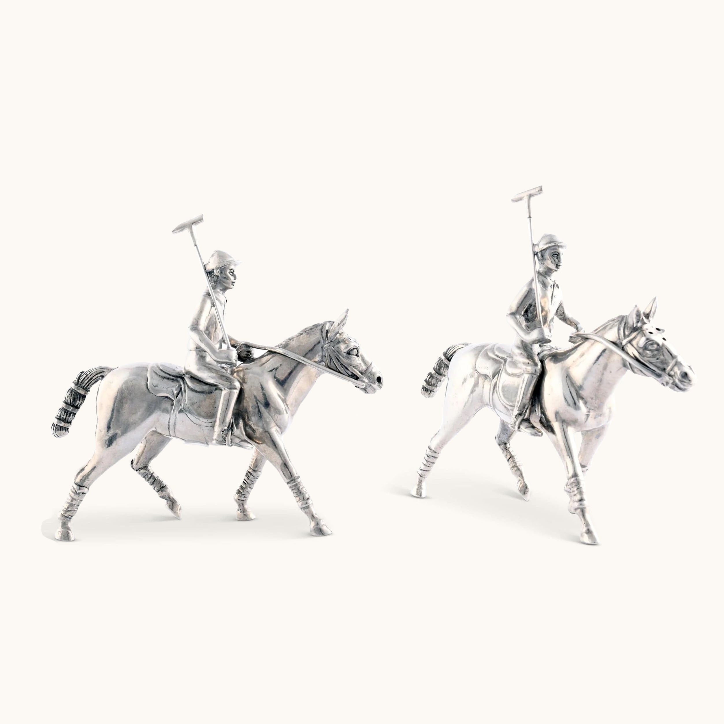 Pewter Polo Player Salt & Pepper Set – The Nut Hut LLC