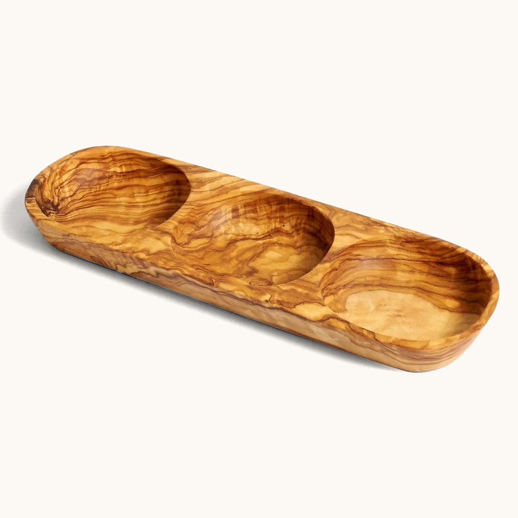 Olive Wood Three Section Tray – The Nut Hut LLC
