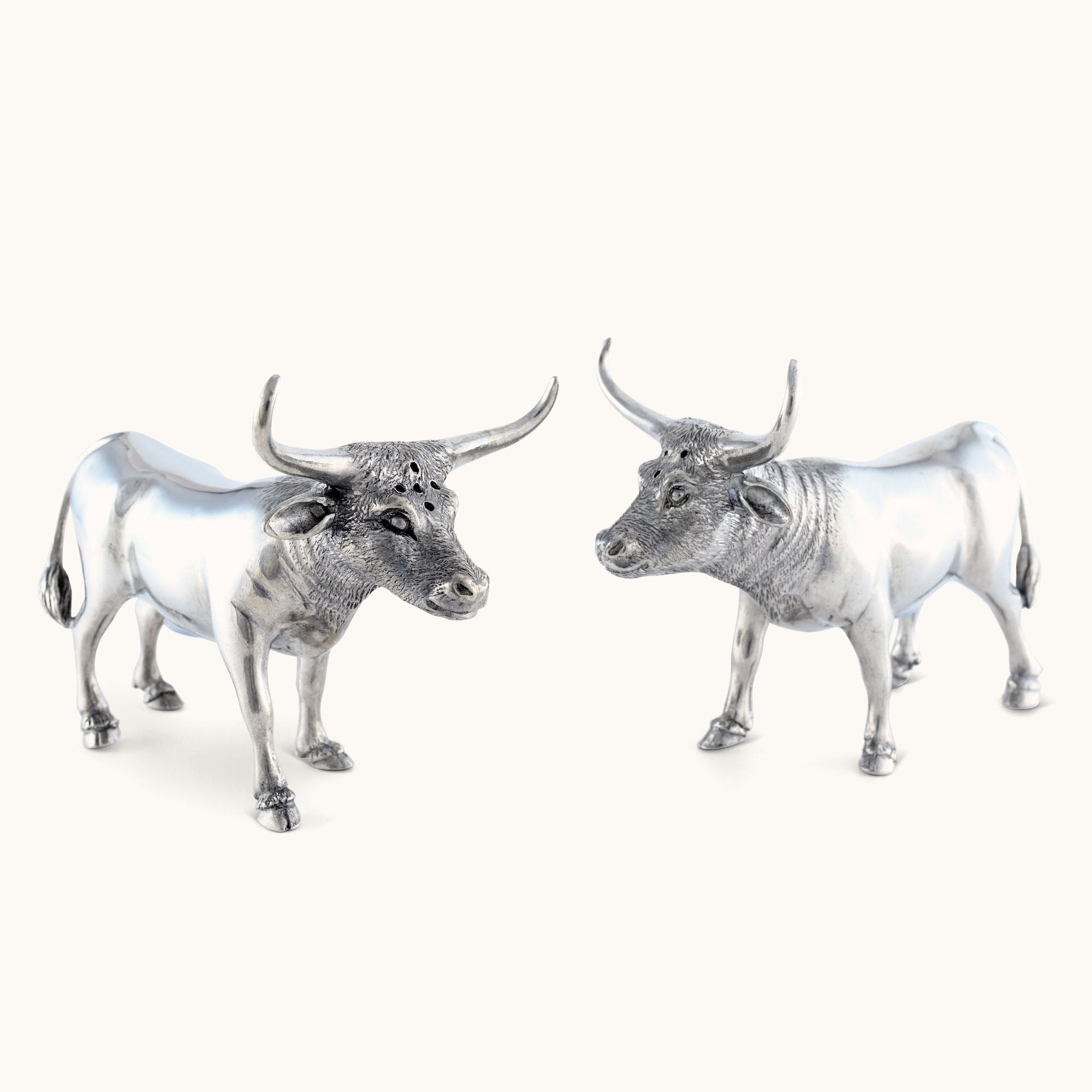 Pewter Steers Salt & Pepper Set – The Nut Hut LLC